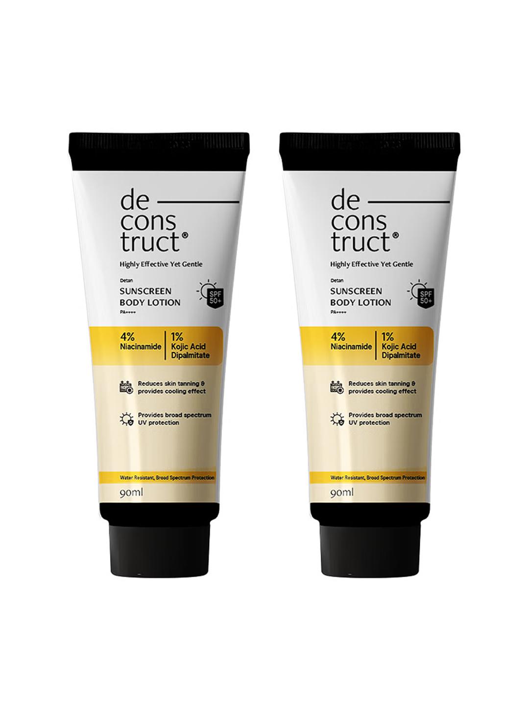 Buy Deconstruct Set Of 2 Detan Sunscreen Body Lotion With SPF 50+ PA ...