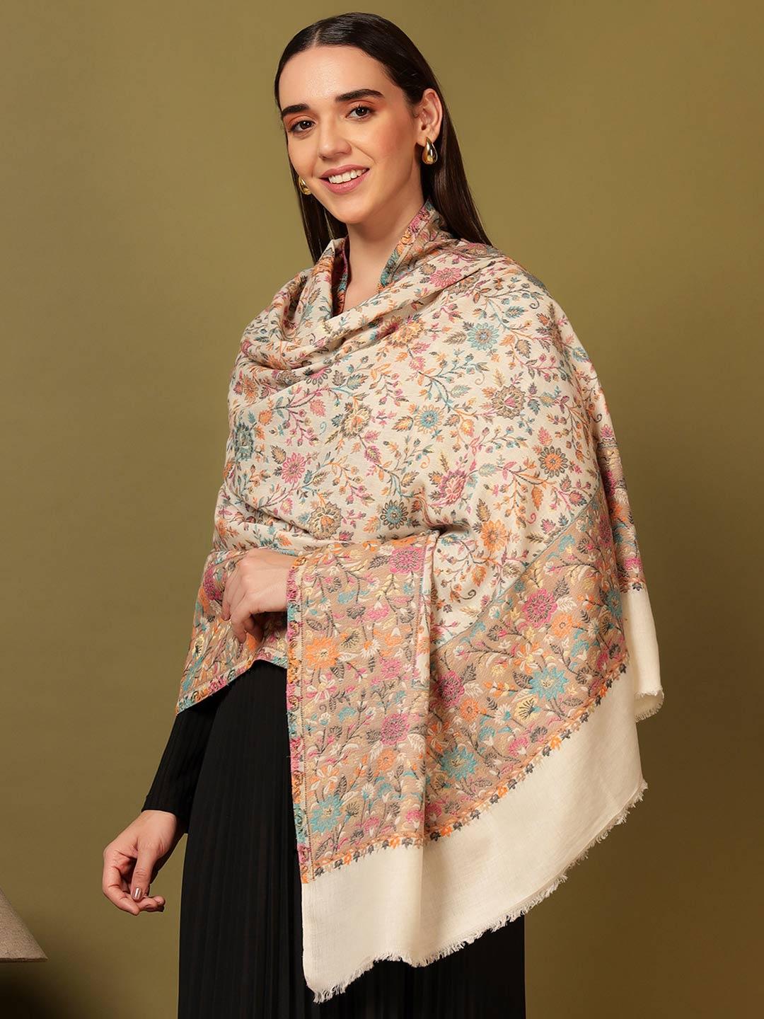Buy Pashmoda Floral Woven Design Shawl - Shawl for Women 36331939 | Myntra