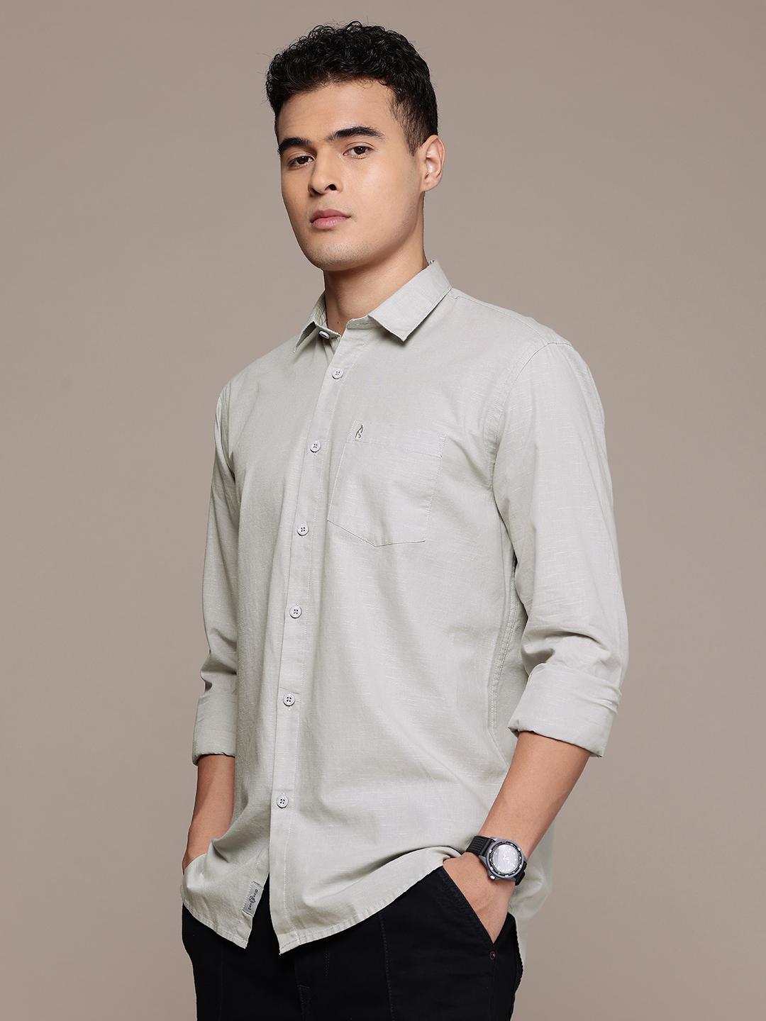 Buy BS BLUE SQUAD Cotton Linen Casual Shirt - Shirts for Men 32374176 ...