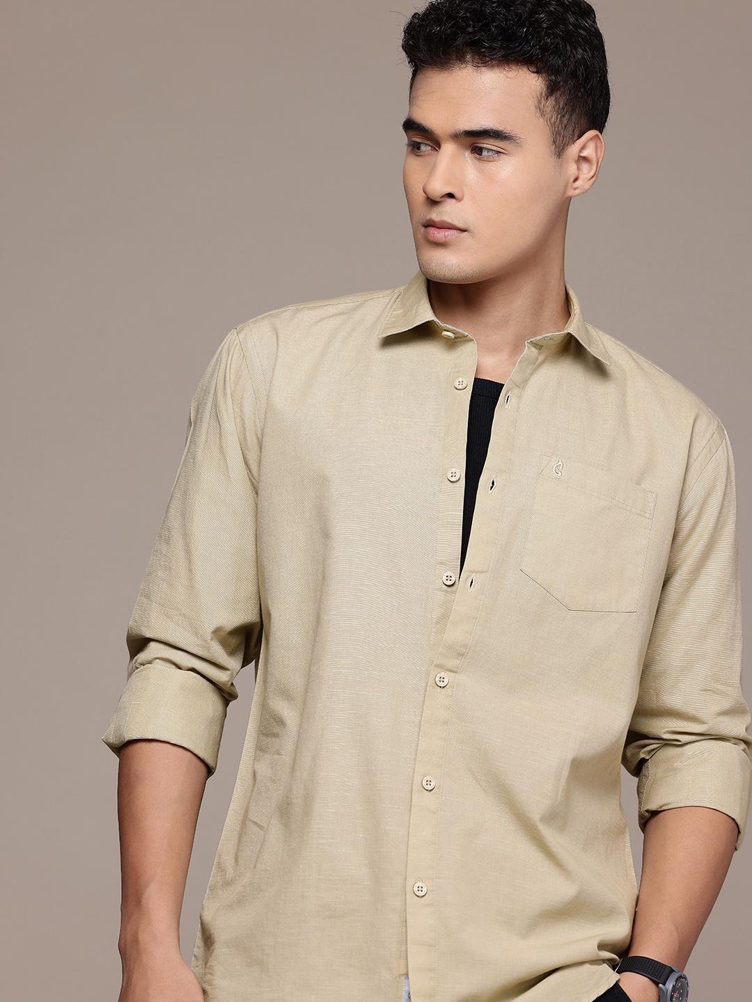 Buy BS BLUE SQUAD Cotton Linen Casual Shirt - Shirts for Men 32374185 ...