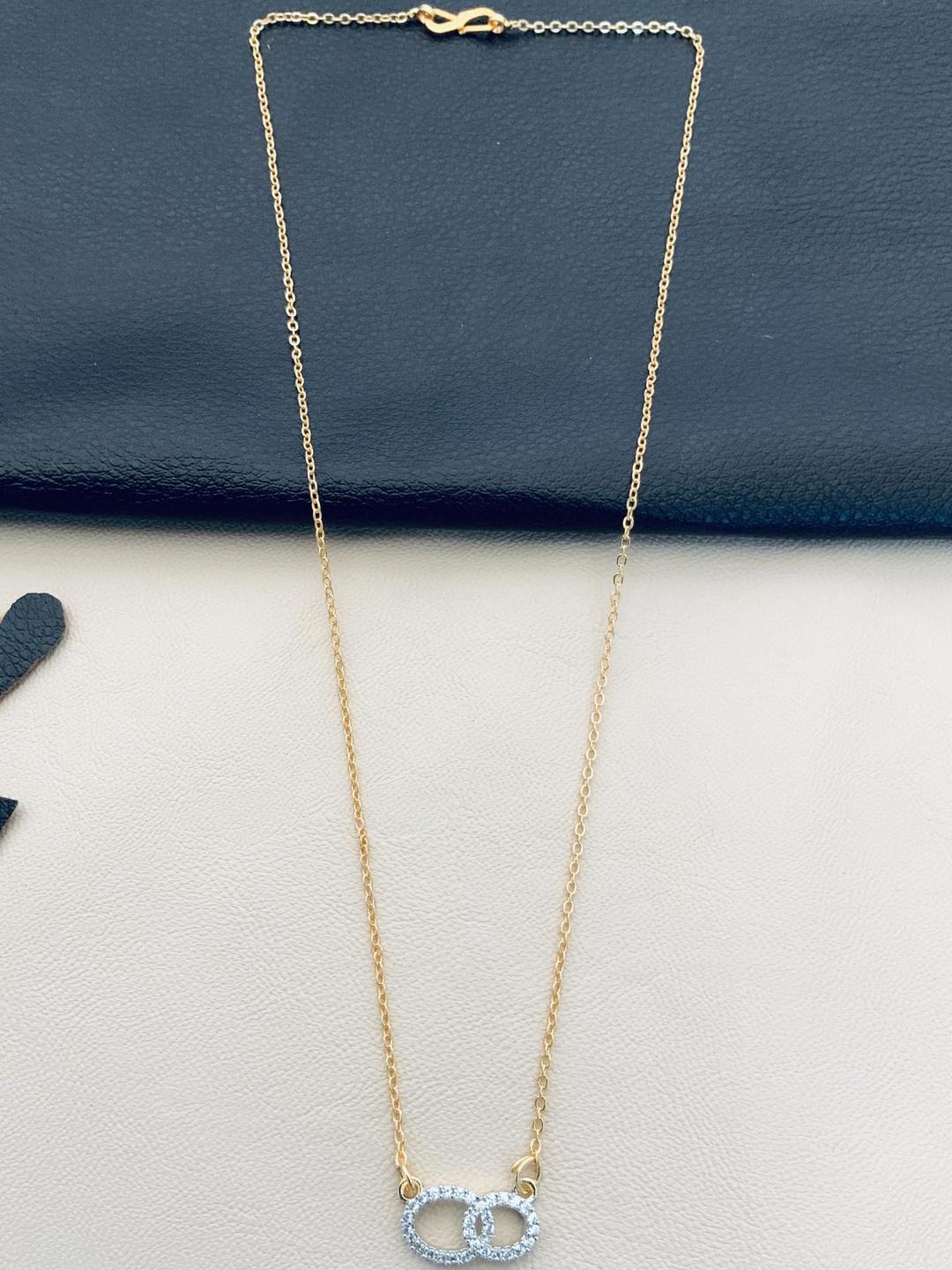 Buy Anouk Brass Gold Plated American Diamond Studded Brass Chain ...