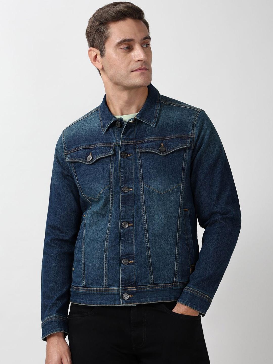 Buy Peter England Casuals Washed Cotton Open Front Jacket - Jackets for ...