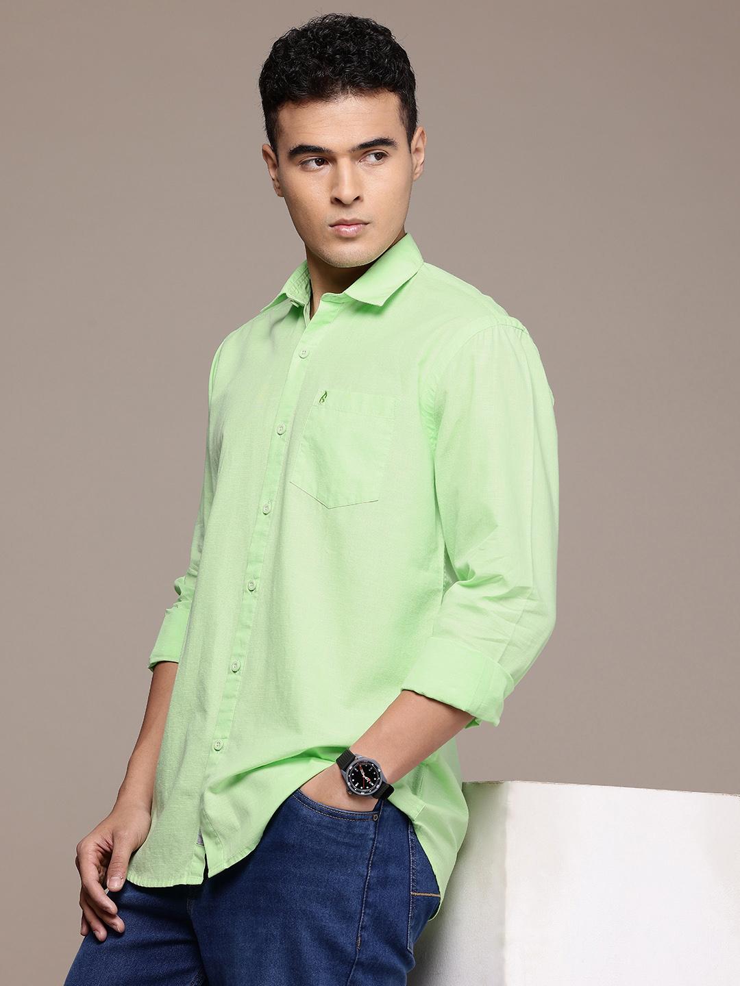 Buy BS BLUE SQUAD Slim Fit Cotton Linen Casual Shirt - Shirts for Men ...
