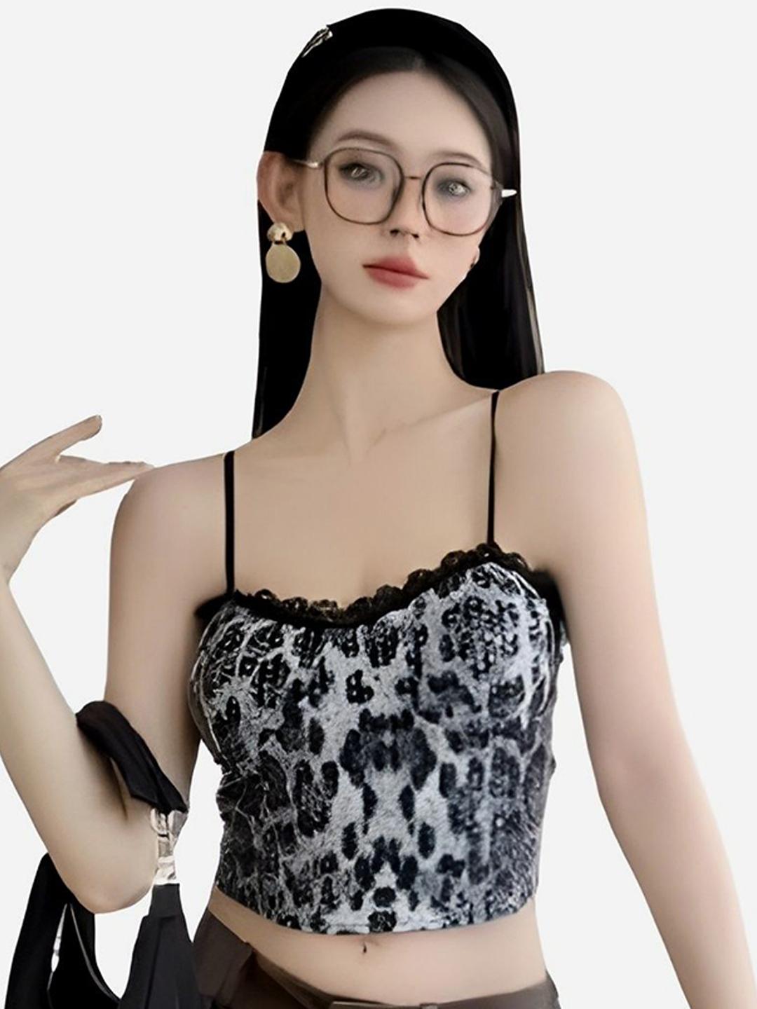 Buy WAVE FASHION Women Glitter Sequin Corset Bustier Crop Top With ...