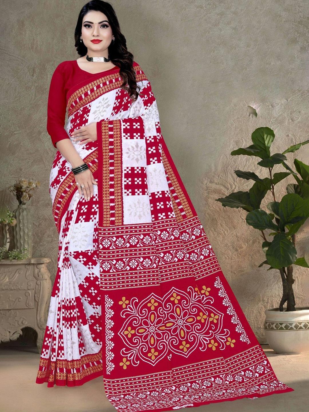 Buy ETHNIC ODISHA HANDLOOM Ethnic Motifs Printed Pure Cotton Sambalpuri ...