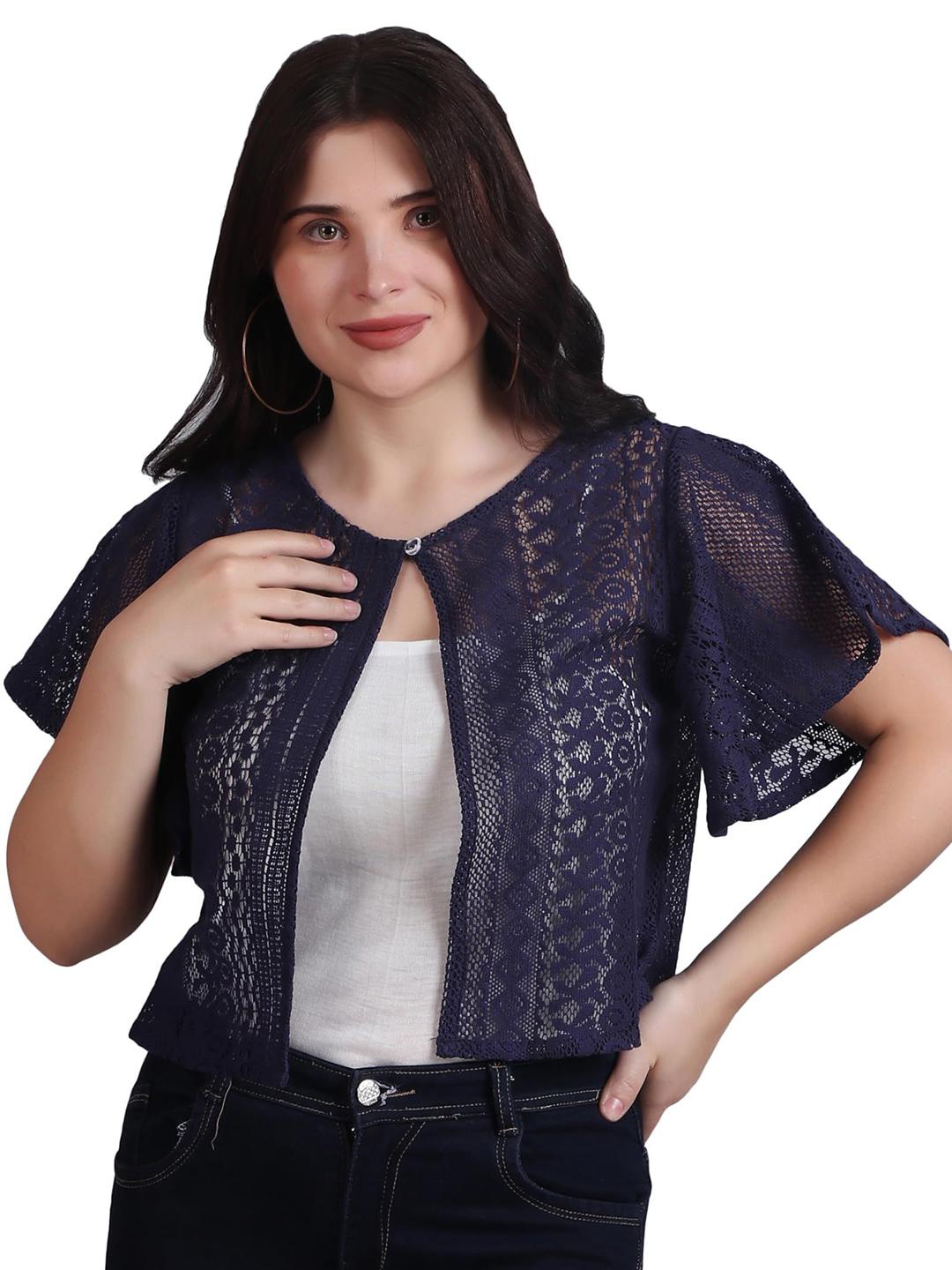 Buy SZN Open Front Cotton Crop Shrug - Shrug for Women 36178356 | Myntra