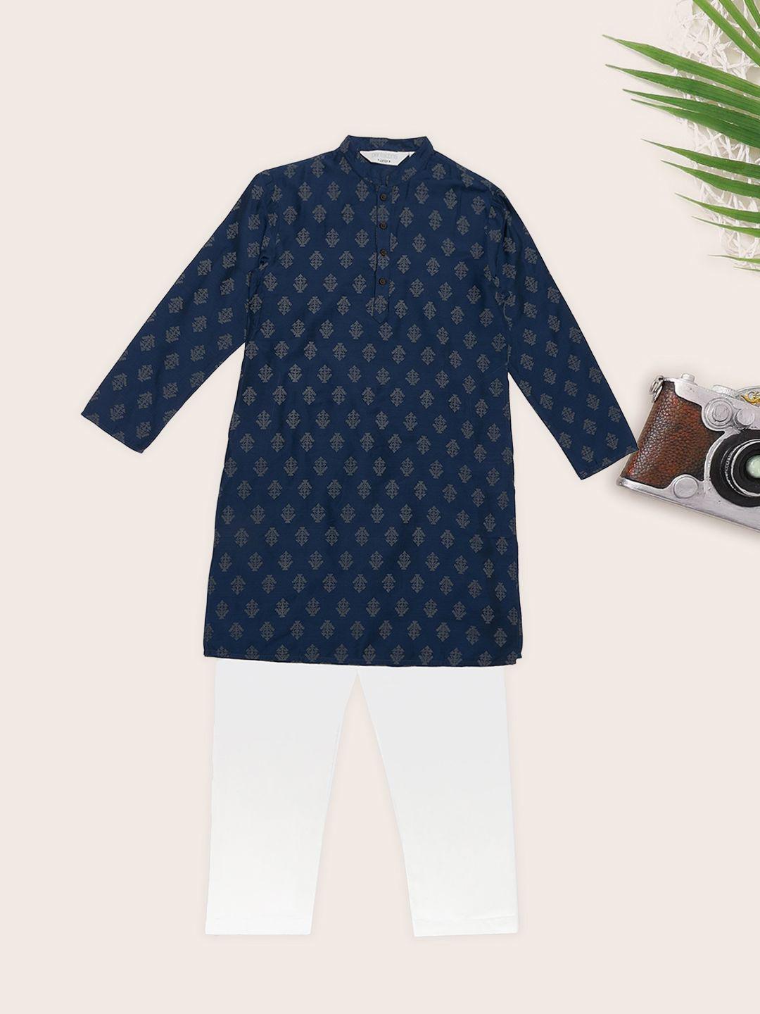 Buy Indus Route By Pantaloons Boys Ethnic Motifs Printed Kurta With ...