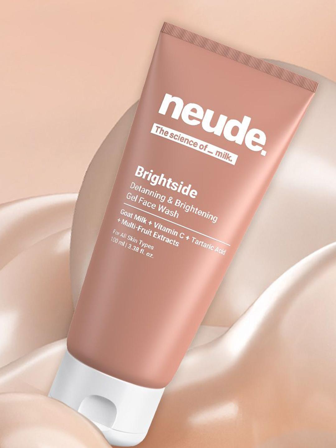 Buy Neude Skin Brightside Detanning & Brightening Gel Face Wash 100 Ml ...