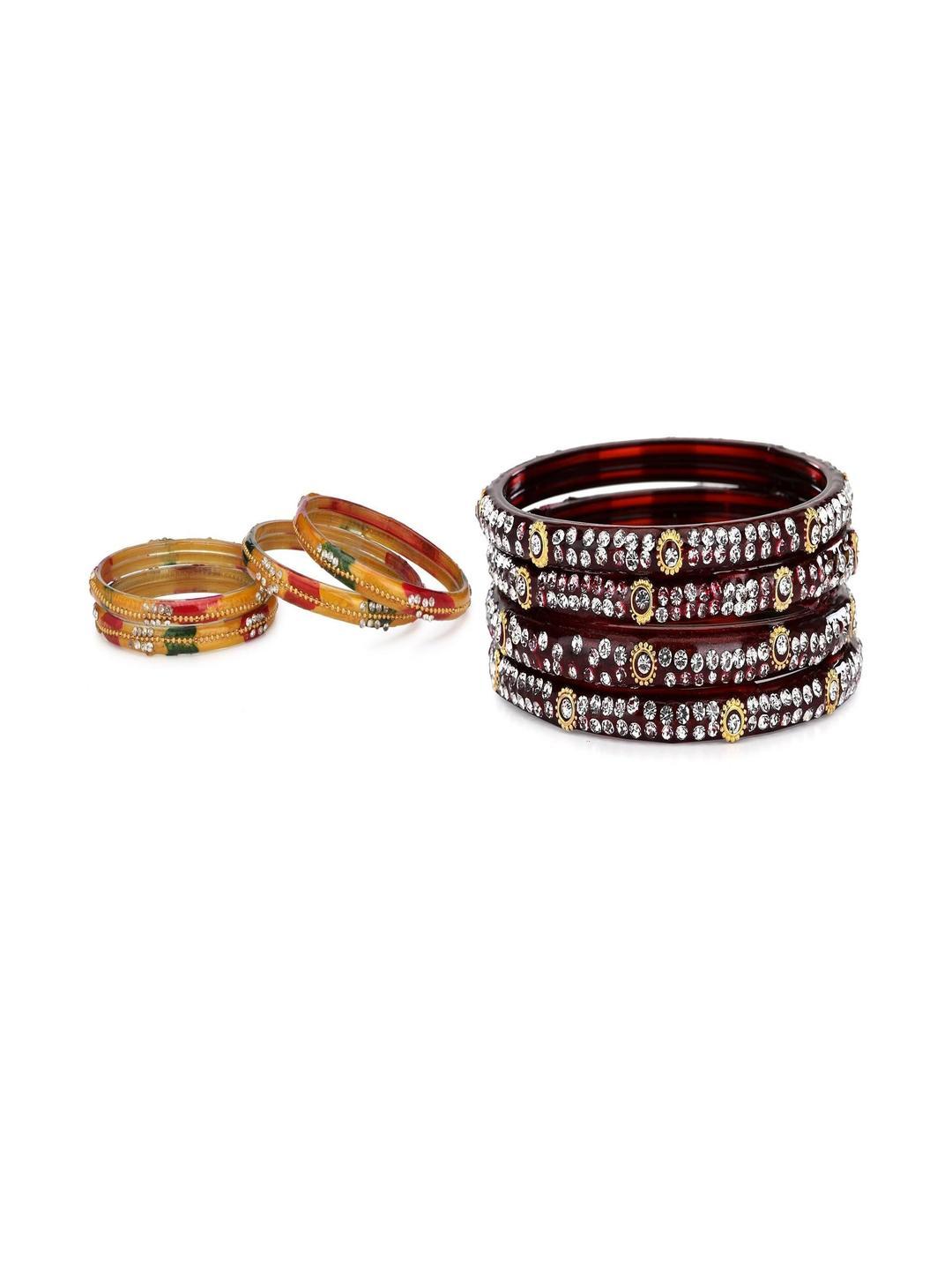 Buy 1ST TIME Set Of 2 Stone Studded Bangles - Bangle for Women 36199417 ...