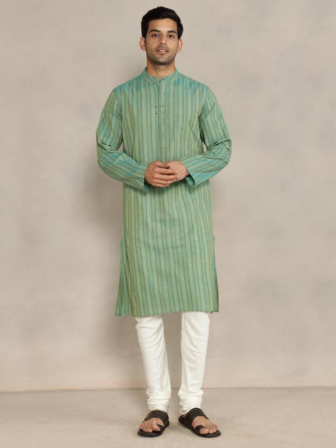 Buy Fabindia Men Striped Cotton Kurta - Kurtas for Men 36194019 | Myntra