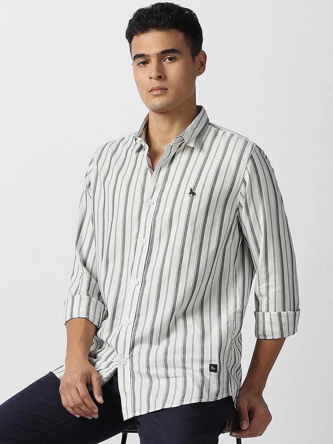 Buy VAN HEUSEN DENIM LABS Men Slim Fit Striped Casual Shirt - Shirts ...