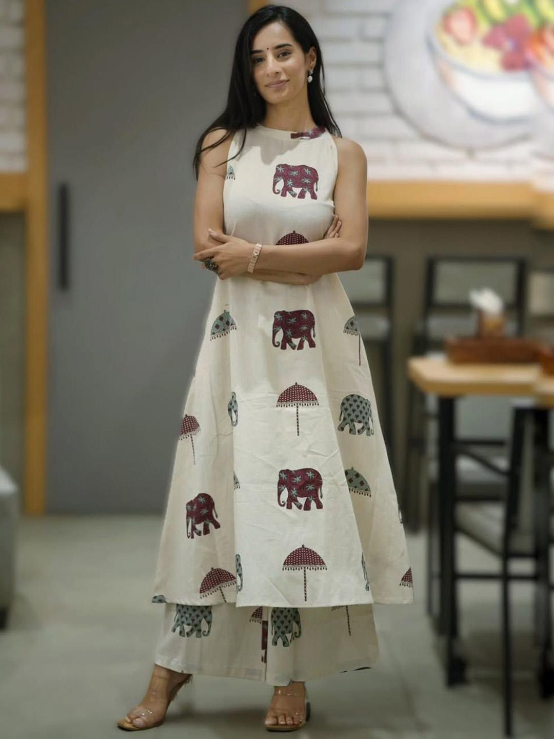 Buy Anni Designer Women Ethnic Motifs Printed Regular Kurta With ...