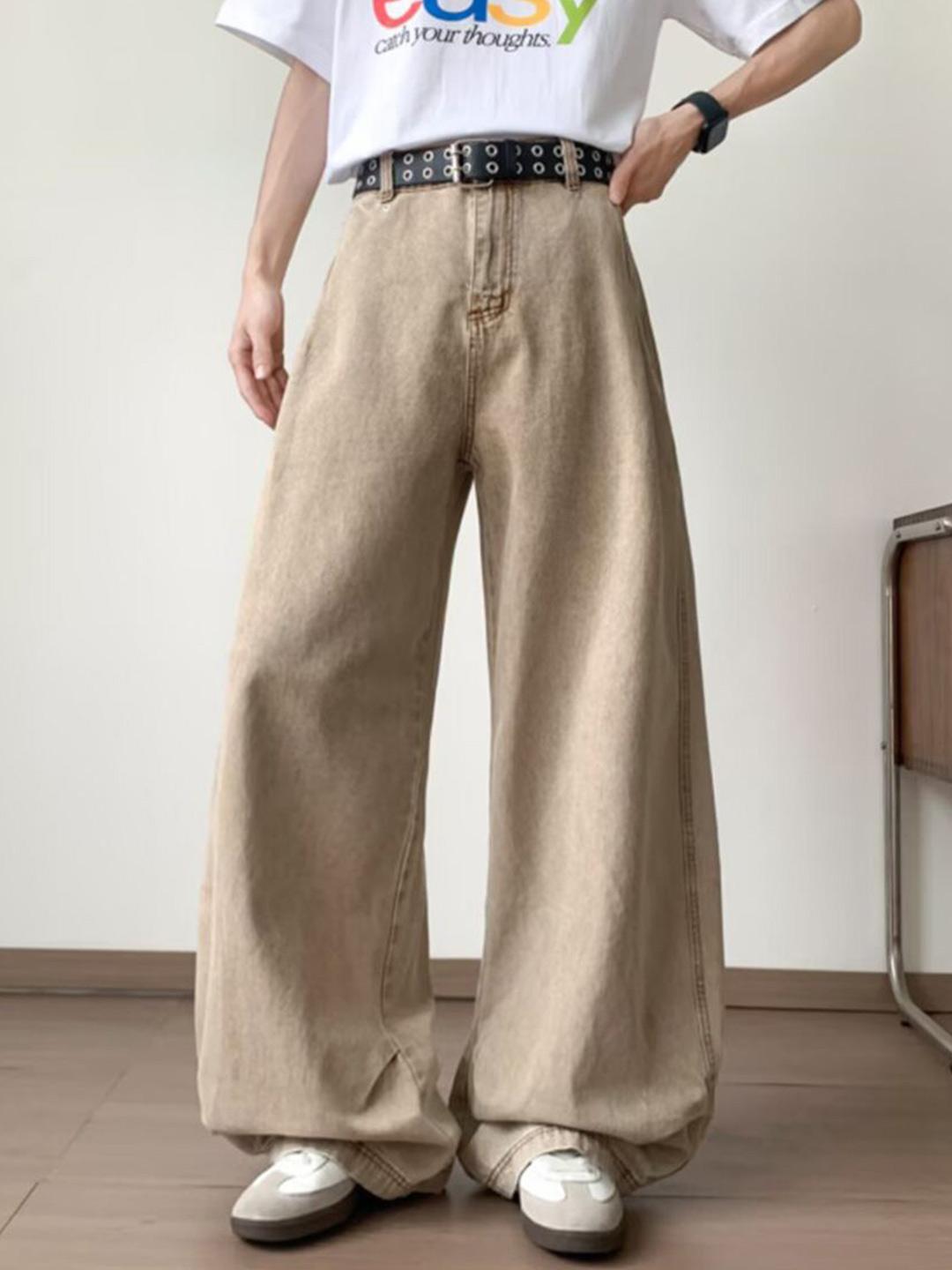 Buy StyleCast X Revolte Men Wide Leg Mid Rise Light Fade Jeans - Jeans ...