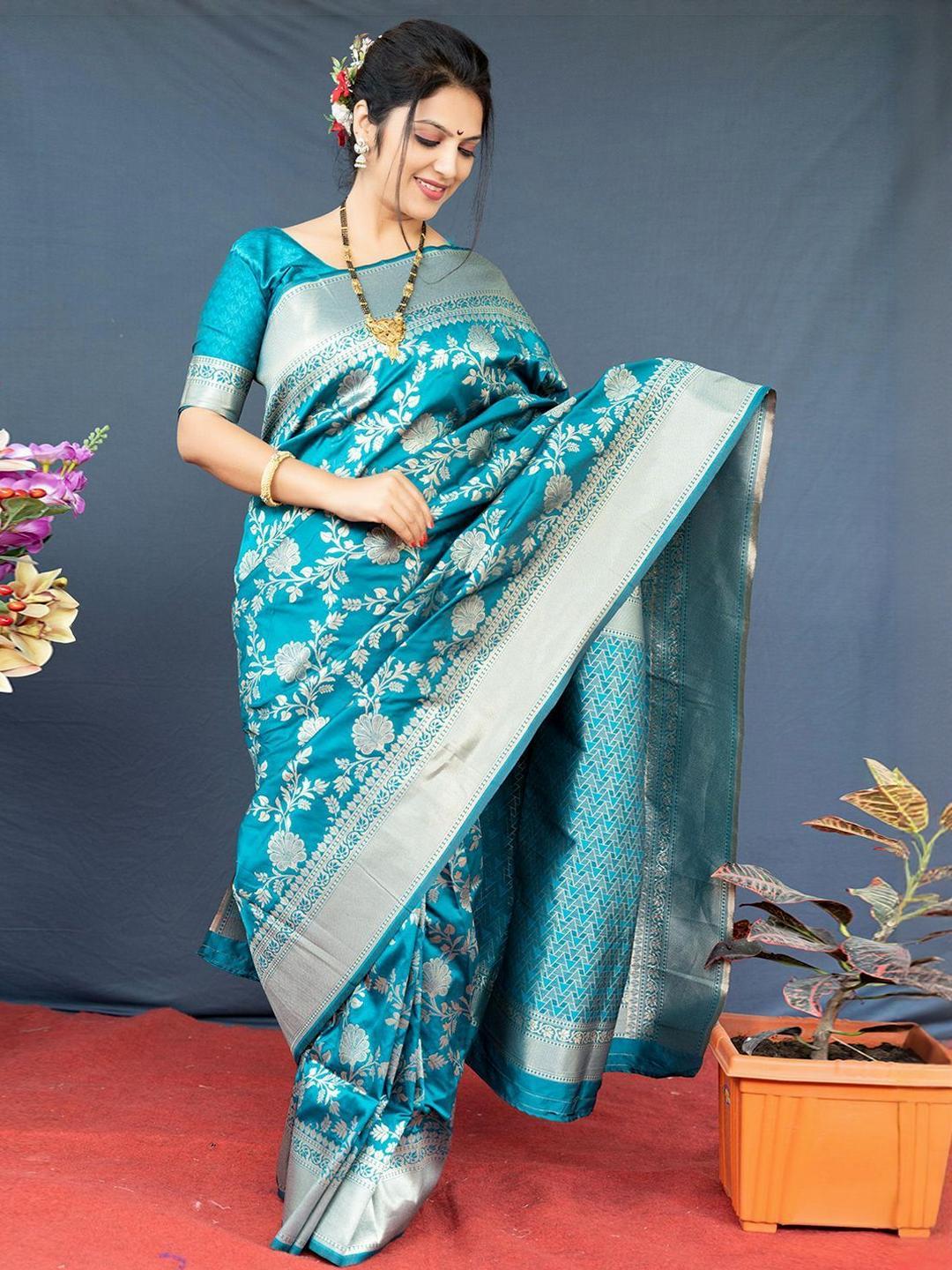 Buy Parampara Ethnic Woven Design Banarasi Saree - Sarees for Women ...