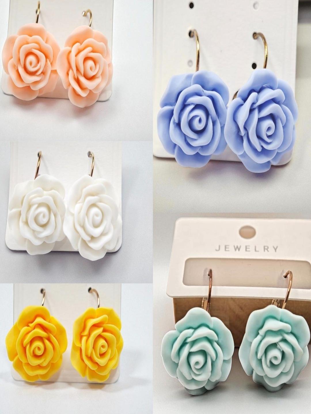 Buy SAPRAA TRENDS Set Of 5 Floral Hoop Earrings - Earrings for Women ...