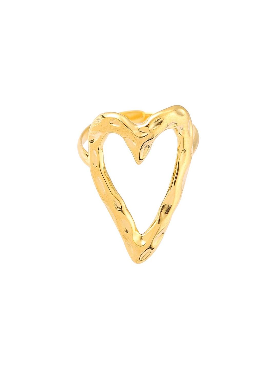 Buy Sapraa Trends Anti Tarnish Gold Adjustable Statement Rings - Ring ...