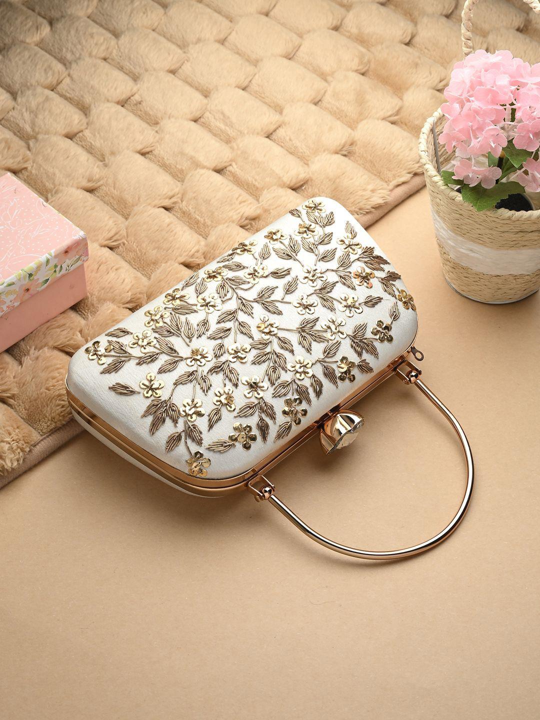 Buy Toobacraft Embellished Box Clutch With Wrist Loop - Clutches for ...