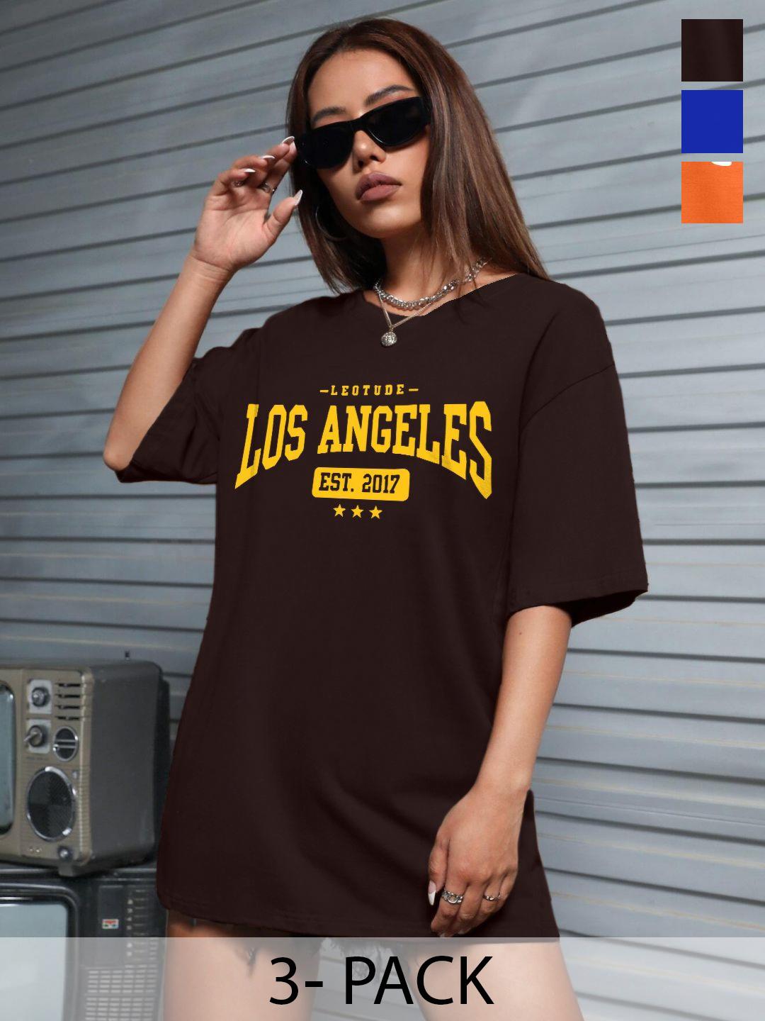 Buy Leotude Women 3 Printed T Shirt - Tshirts for Women 32885118 | Myntra