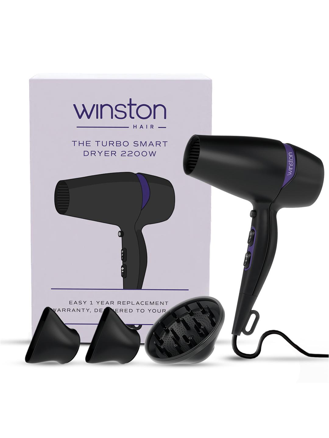 Buy WINSTON Turbo Hair Dryer 2200w With Diffuser & Concentrator, 2 ...