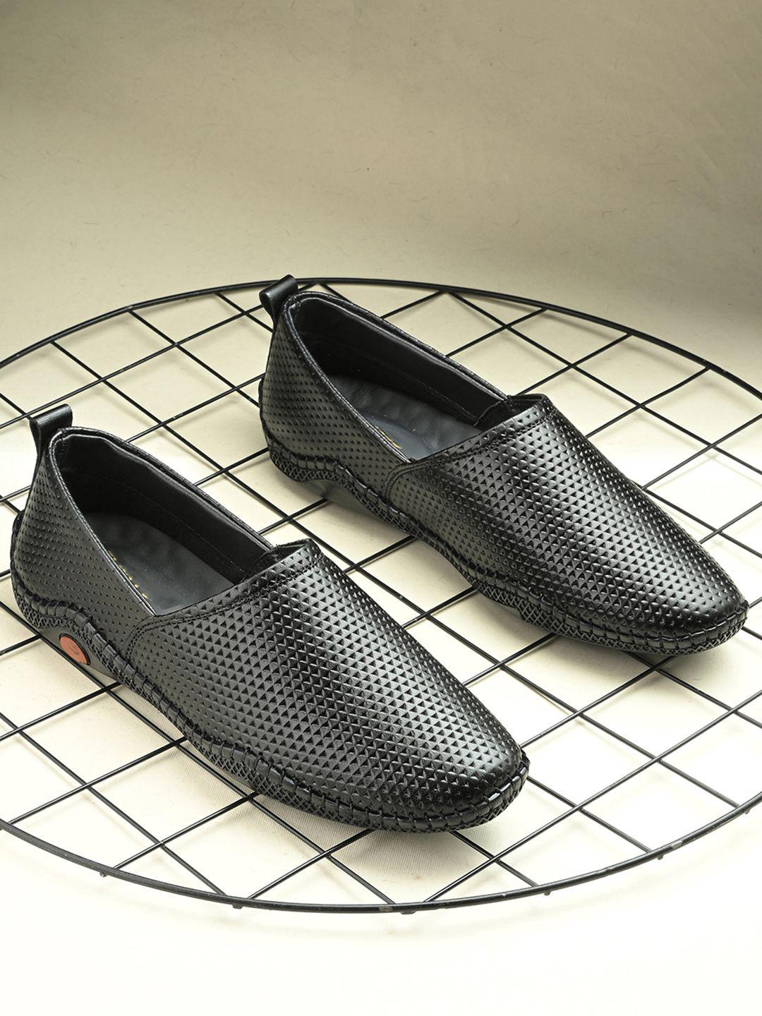 Buy INVICTUS Men Textured Leather Formal Loafers - Formal Shoes for Men ...