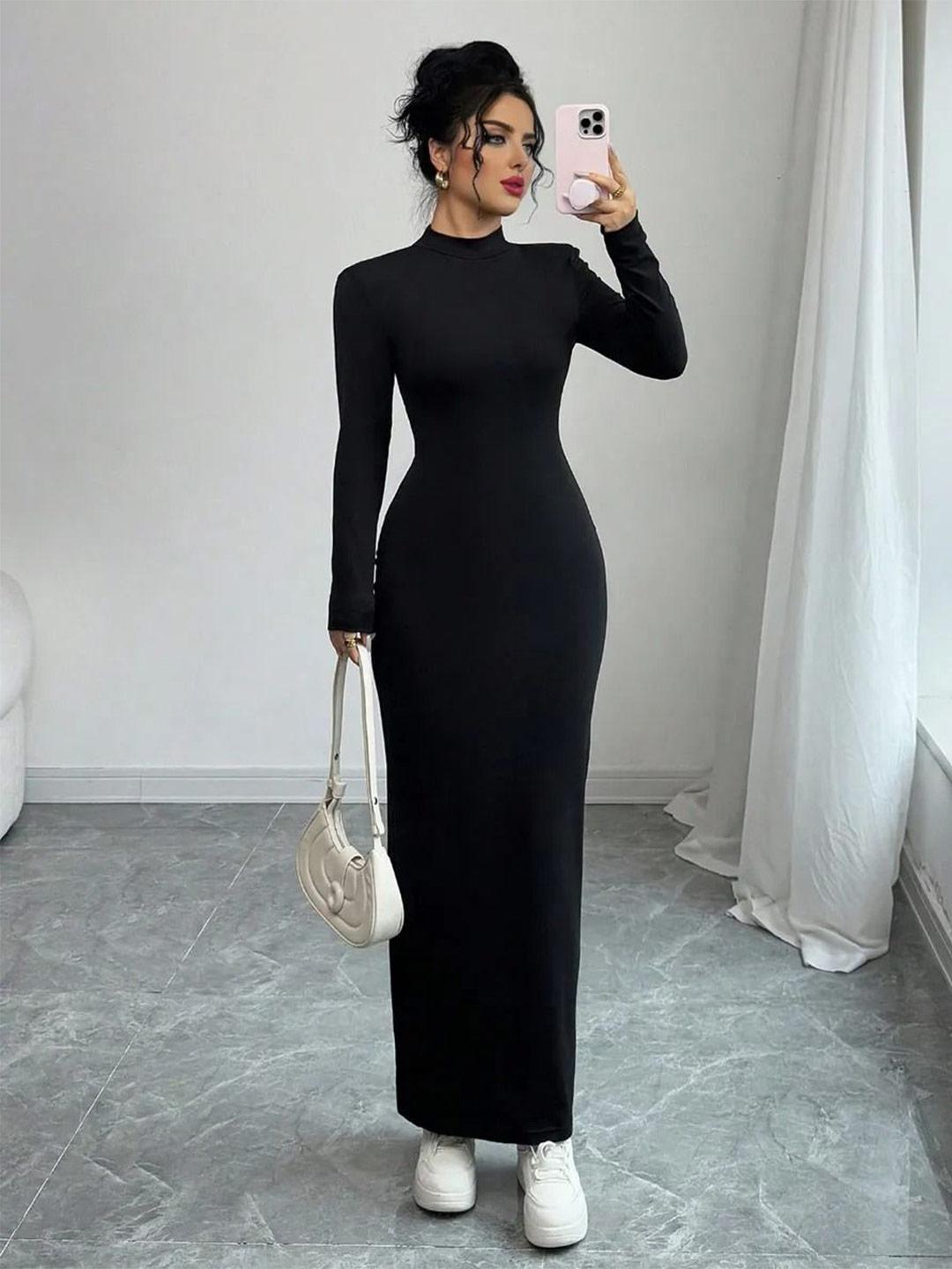 Buy R.Code By The Roadster Life Co. Women Solid Bodycon Maxi Dress ...