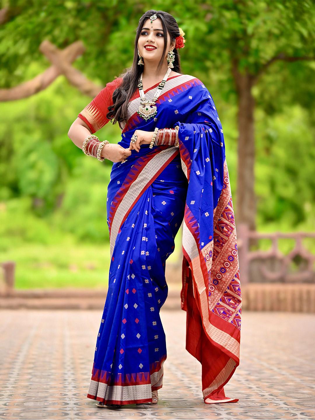 Buy EEFA FASHION Ethnic Motifs Sambalpuri Saree - Sarees for Women ...