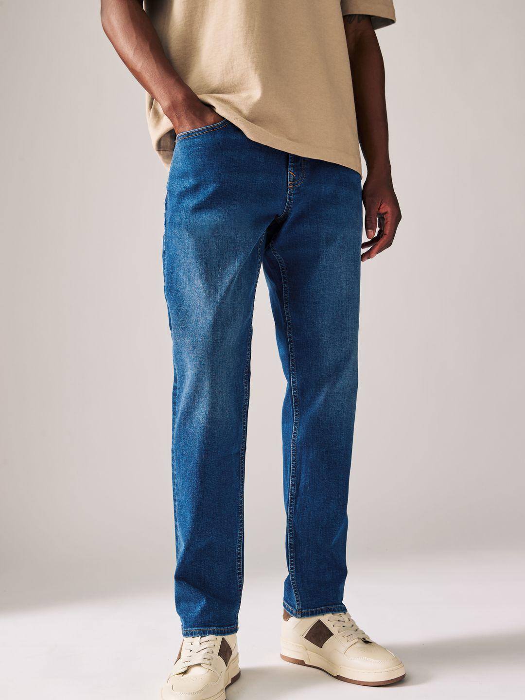 Buy NEXT Men Slim Fit Classic Mid Rise Light Fade Stretchable Jeans ...