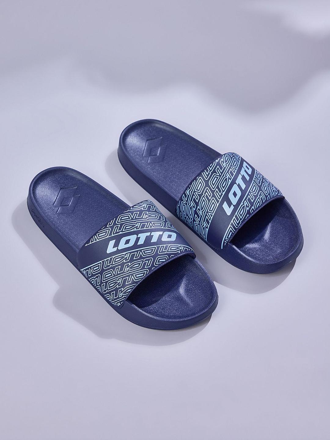 Buy Lotto Men Midway GFX Navy Slides - Flip Flops for Men 36472798 | Myntra