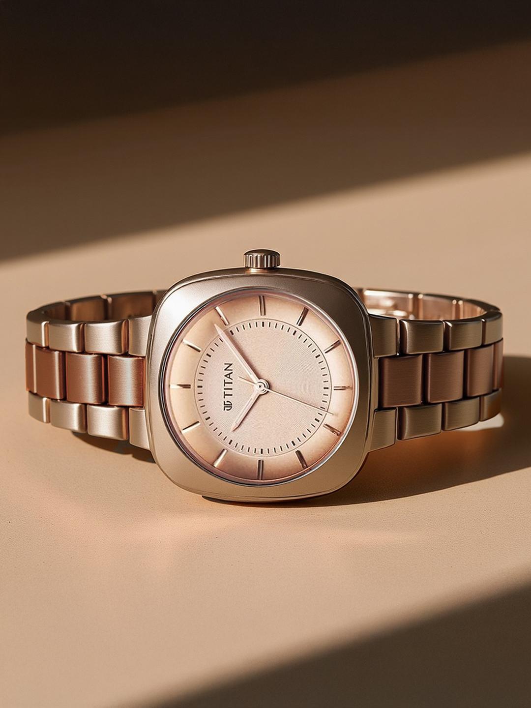 Buy Titan Women Dial & Stainless Steel Straps Watch 95296QM01 - Watches ...