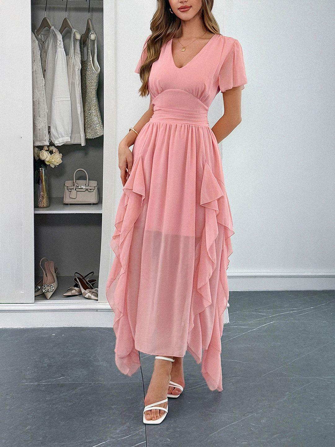 Buy JC Mode Ruffles Detail Maxi Dress - Dresses for Women 36504422 | Myntra