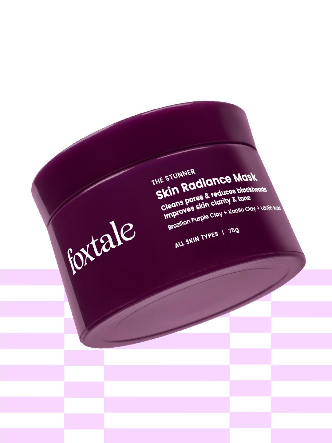 Buy Foxtale DeTan Skin Mask With Lactic Acid & Brazilian Purple Clay ...
