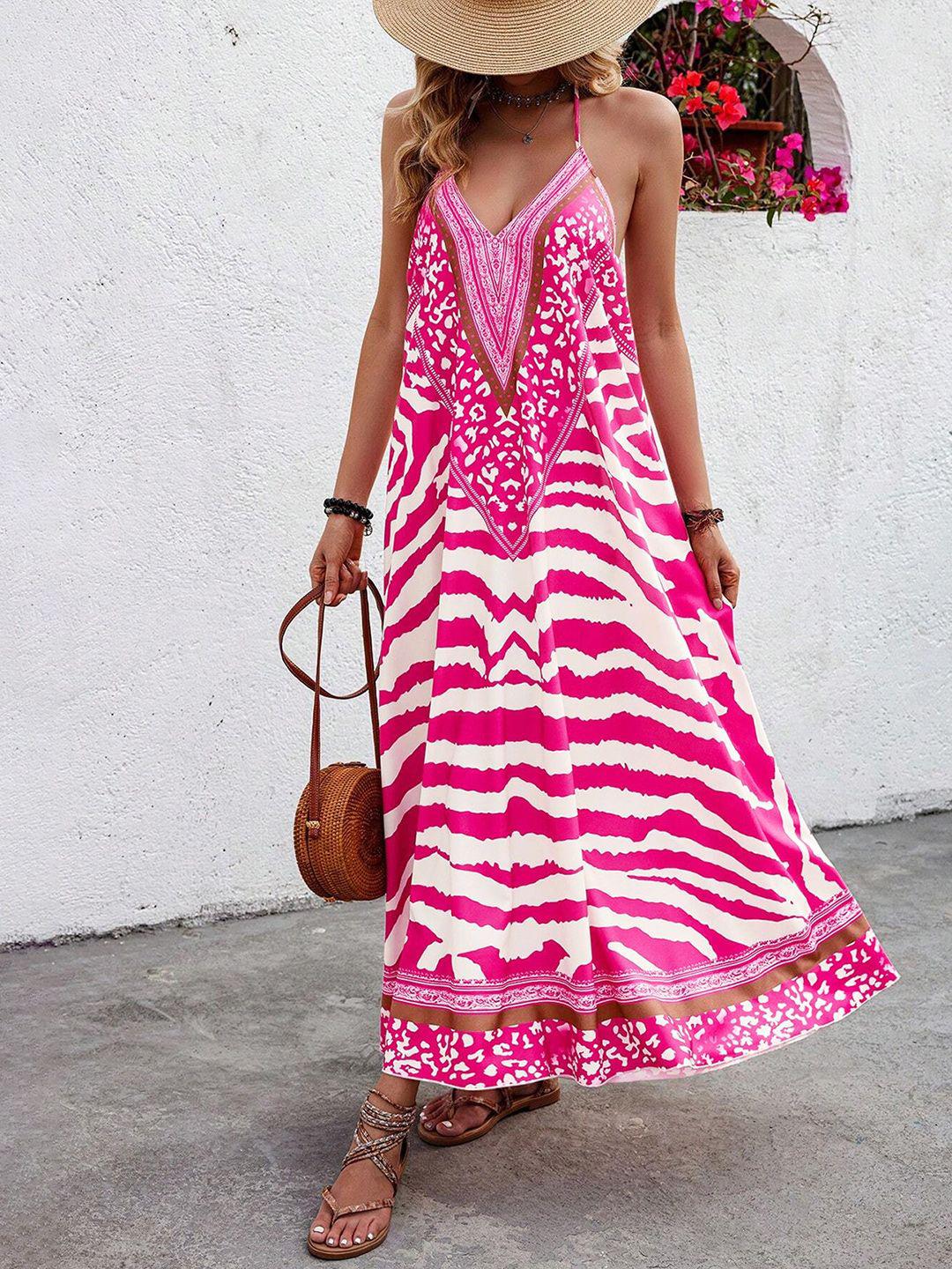 Buy JC Mode Women Printed Halter Neck Maxi Dress - Dresses for Women ...