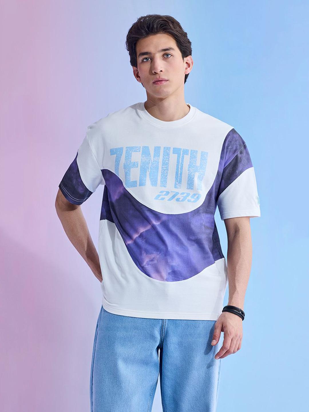 Buy Snitch Utopia Zenith Panelled Oversized T Shirt - Tshirts for Men ...
