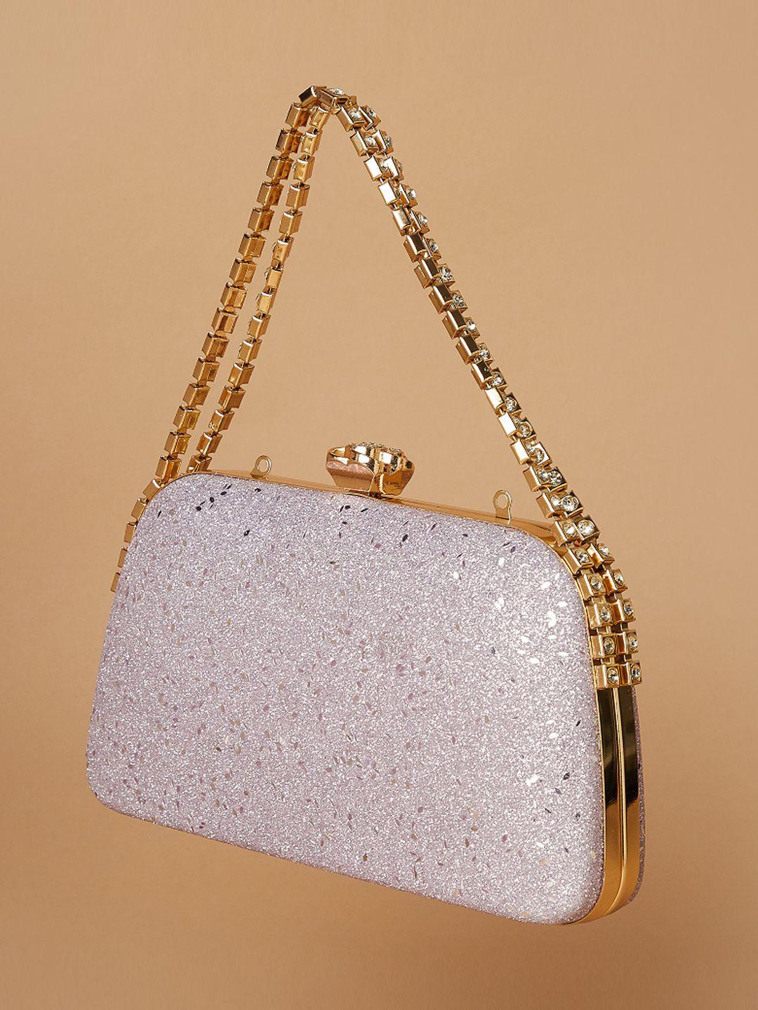 Buy CODE By Lifestyle Women Embellished Structured Handheld Bag ...
