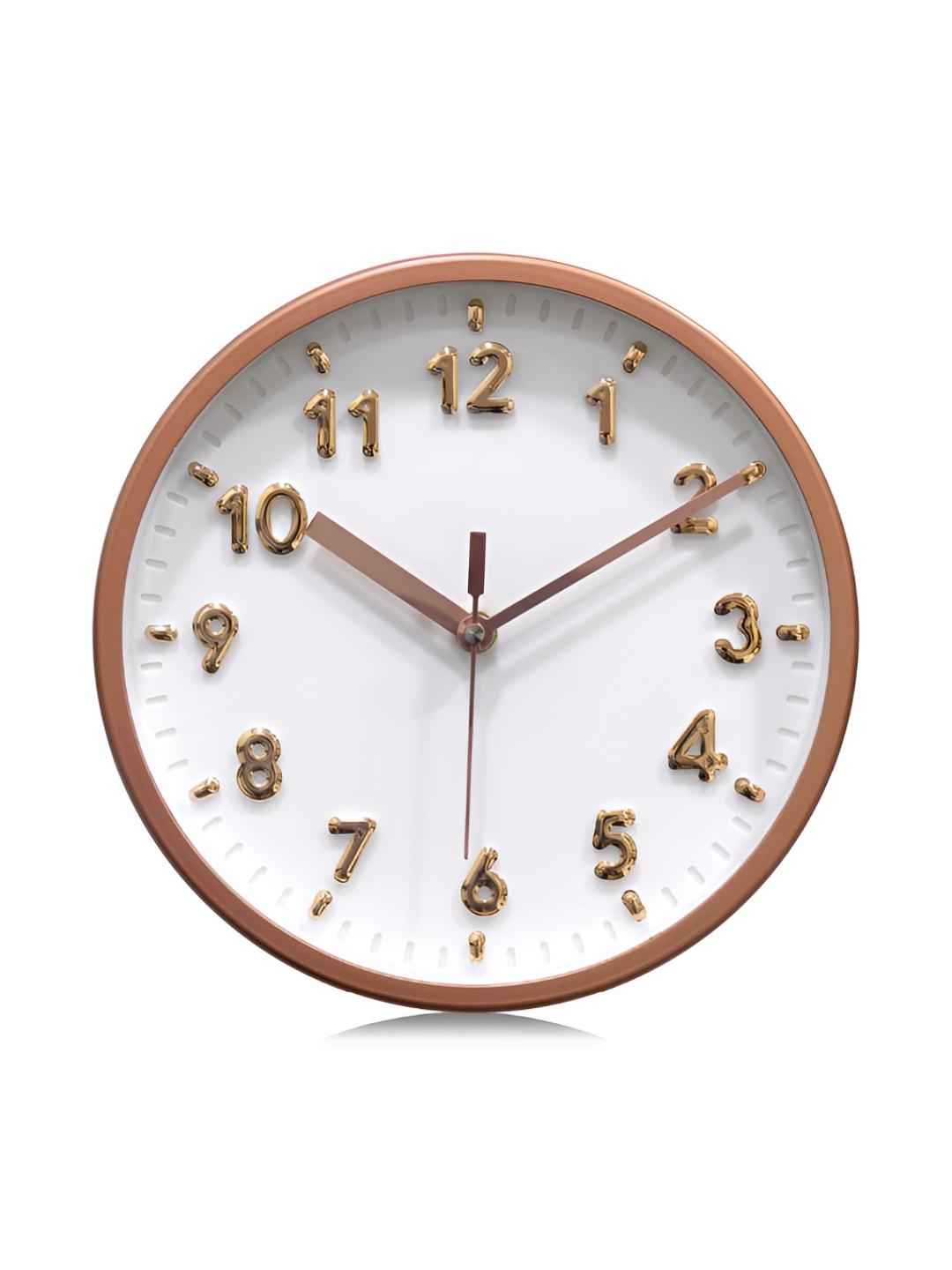 Buy RANDOM Embossed Foiling Wall Ticking Clock 8inch - Clocks for ...