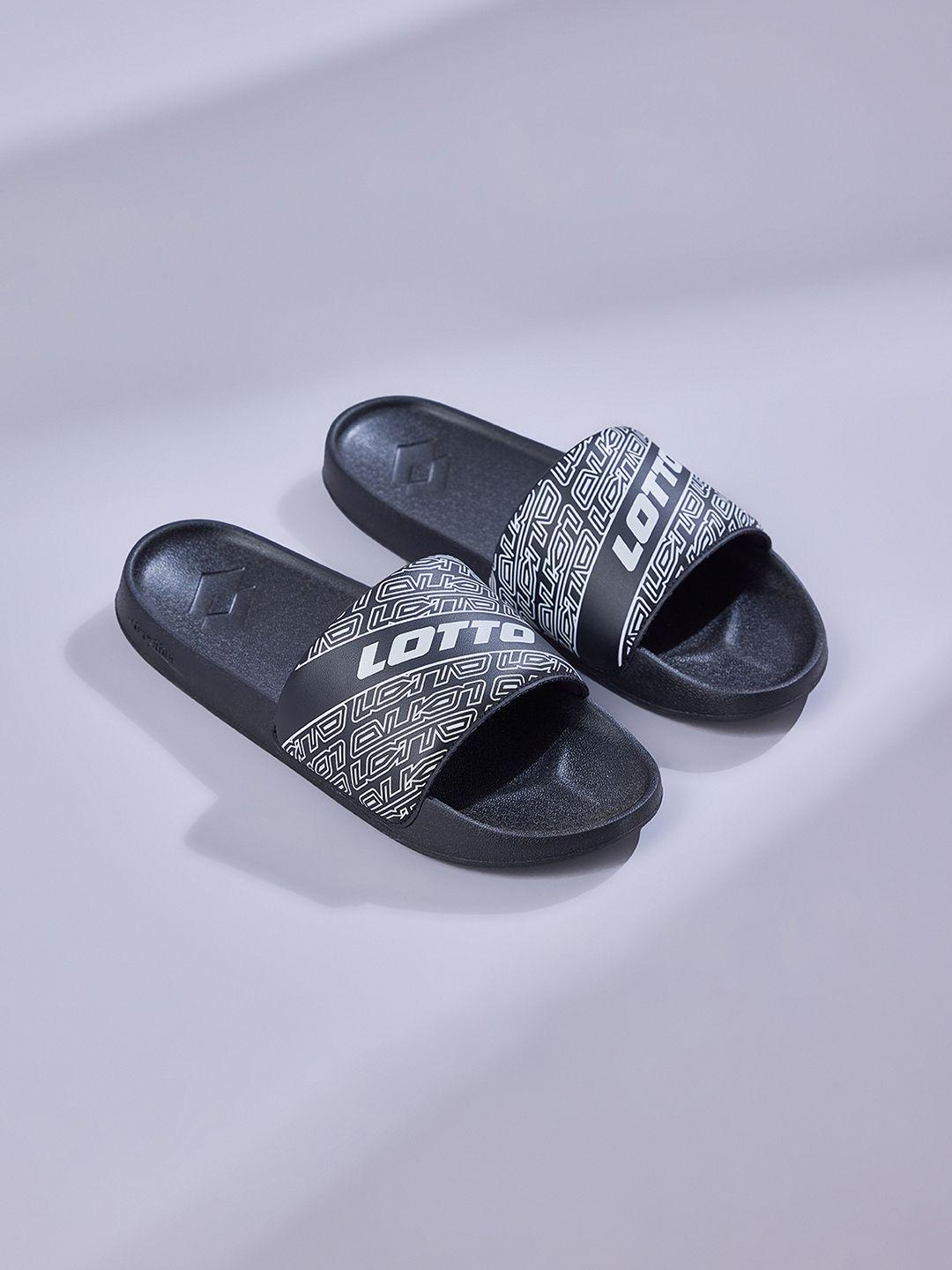 Buy Lotto Men Midway GFX Black Slides - Flip Flops for Men 36472808 ...