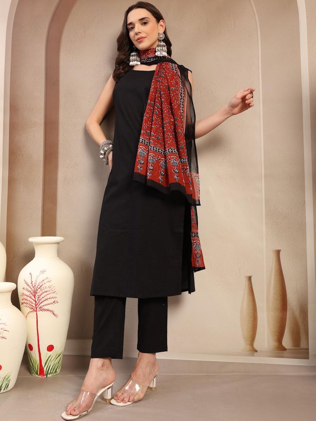 Buy KALINI Solid Pure Cotton Kurta Set - Kurta Sets for Women 36536631 ...
