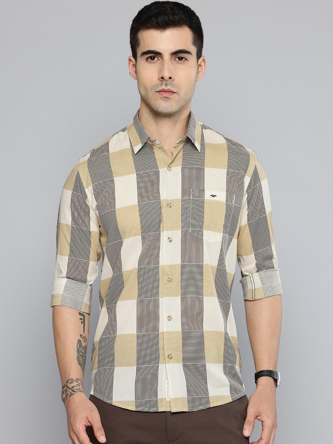 Buy Mufti Checked Pure Cotton Casual Shirt - Shirts for Men 36242106 ...