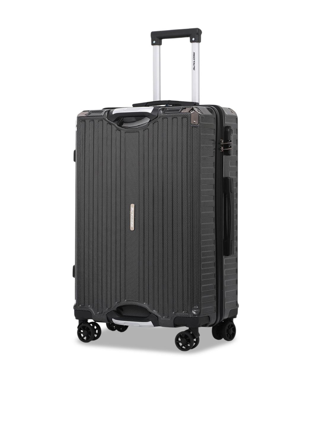 Buy Red Tape Unisex 40L Black ABS & Polycarbonate Hard Small Cabin In ...