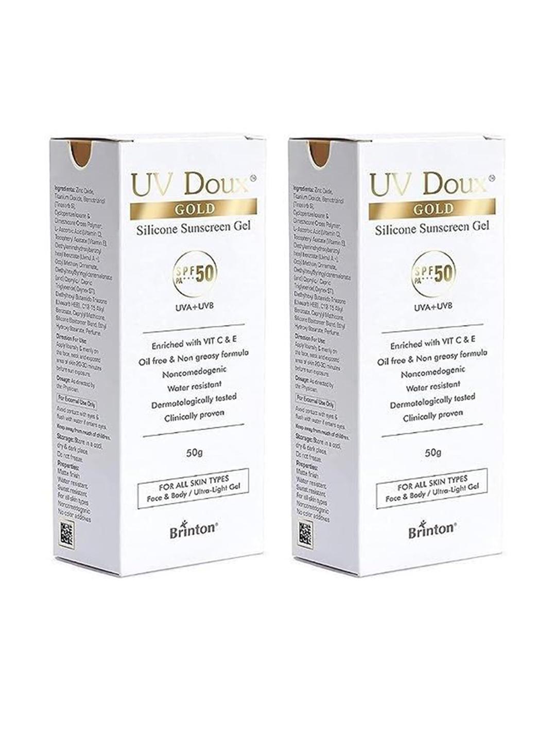 Buy Brinton Set Of 2 UV Doux Gold Silicone Sunscreen Gel SPF 50 PA ...