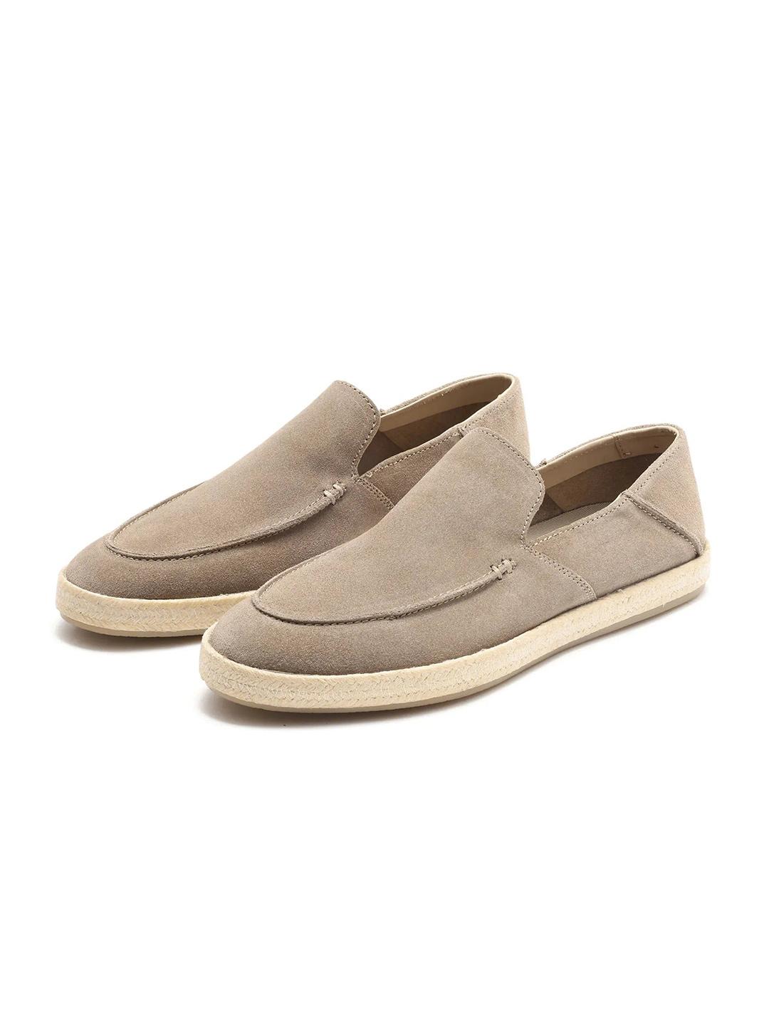 Buy RARE RABBIT Men Havana Lite Fawn Primary Round Toe Suede Loafers ...