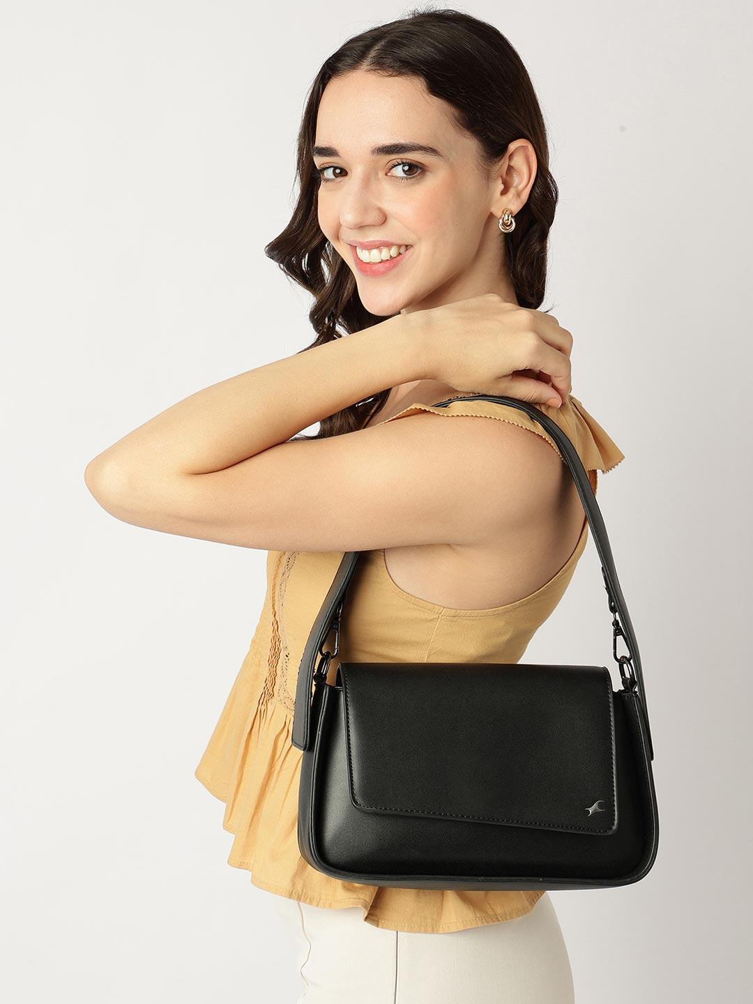 Buy Fastrack Women Solid Structured Shoulder Bag - Handbags for Women ...