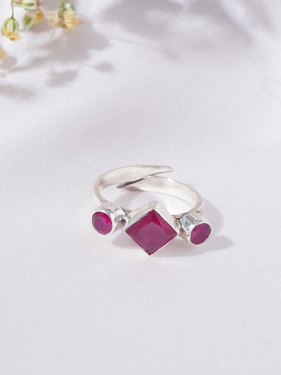 Buy JAYPORE Stone Studded Adjustable Finger Ring - Ring for Women ...