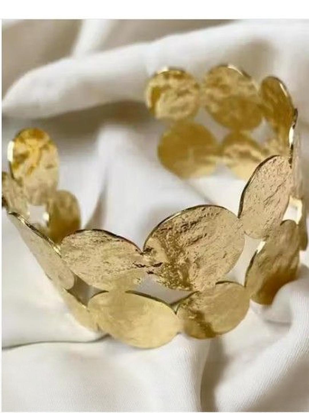 Buy Korean Gold Plated Cuff - Bangle for Women 36600193 | Myntra
