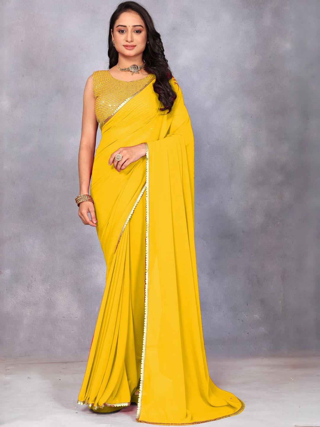 Buy PATLANI STYLE Sequinned Embellished Border Saree - Sarees for Women ...