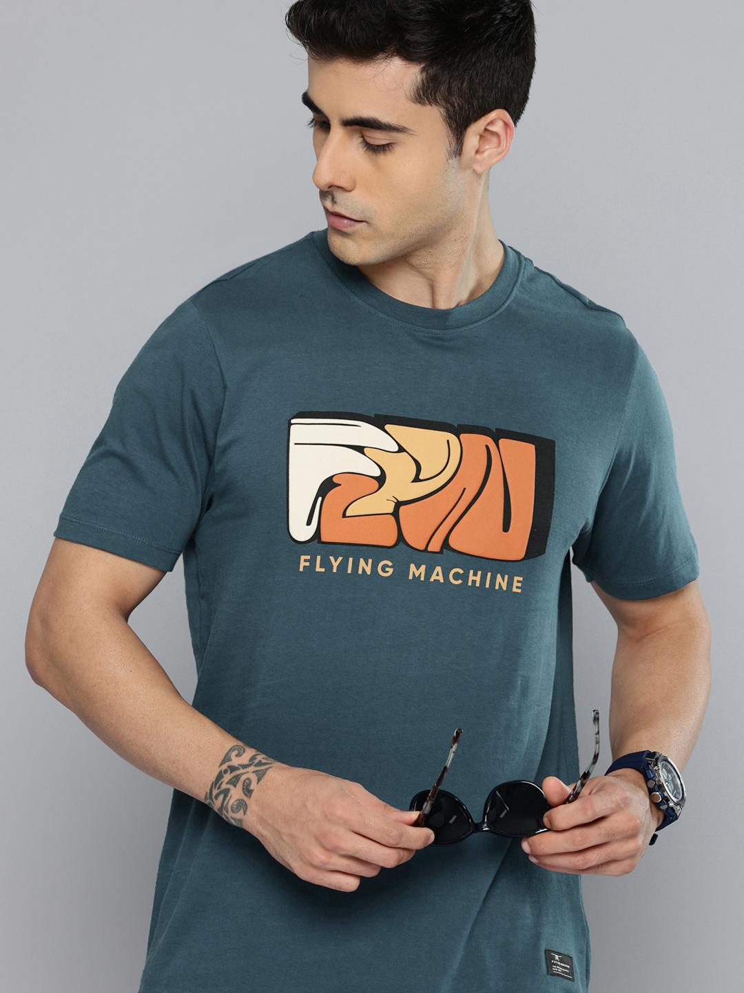 Buy Flying Machine Brand Logo Printed Pure Cotton T Shirt - Tshirts for ...