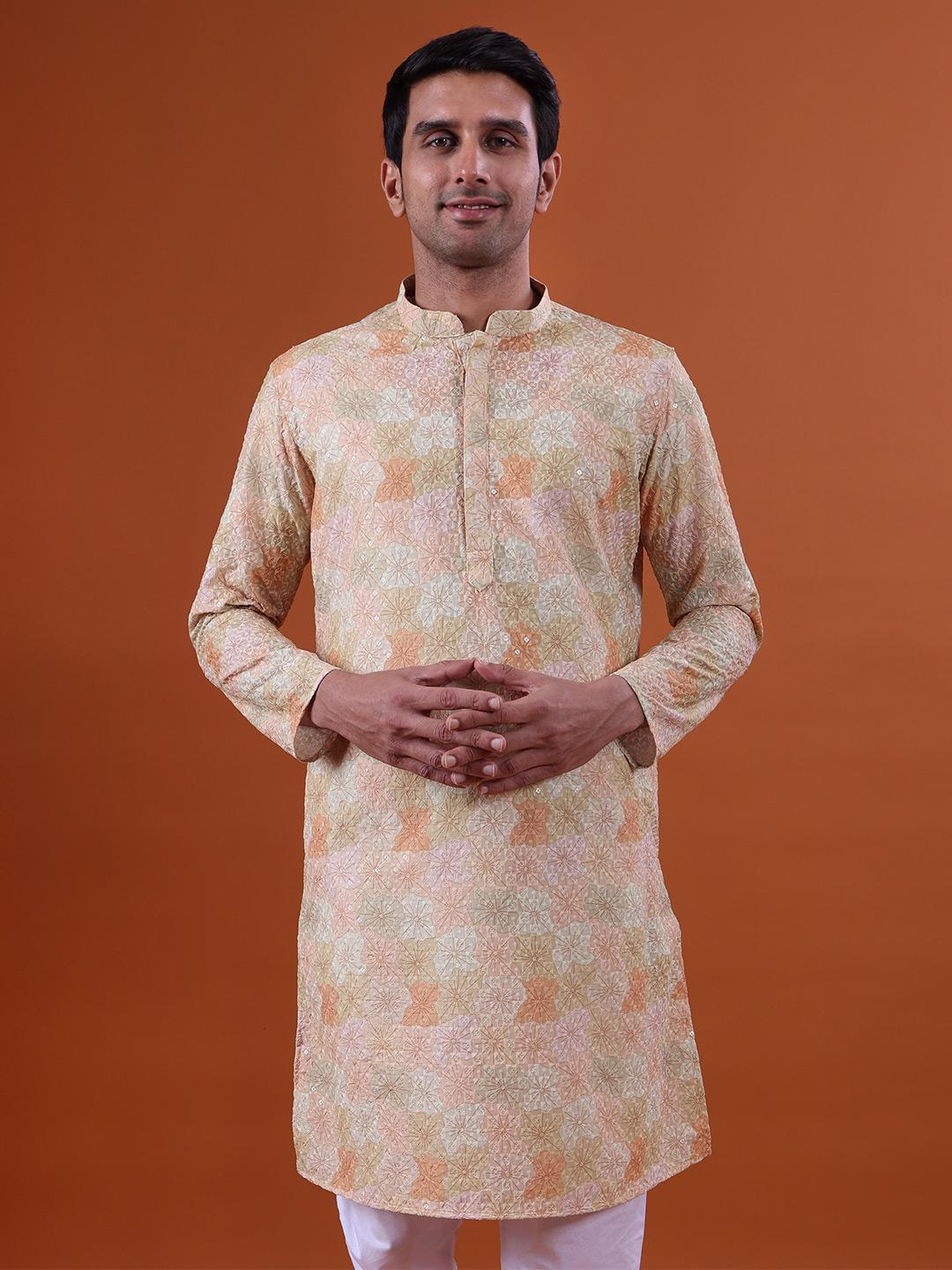 Buy NAMASKAR Men Printed Cotton Kurta - Kurtas for Men 36572387 | Myntra