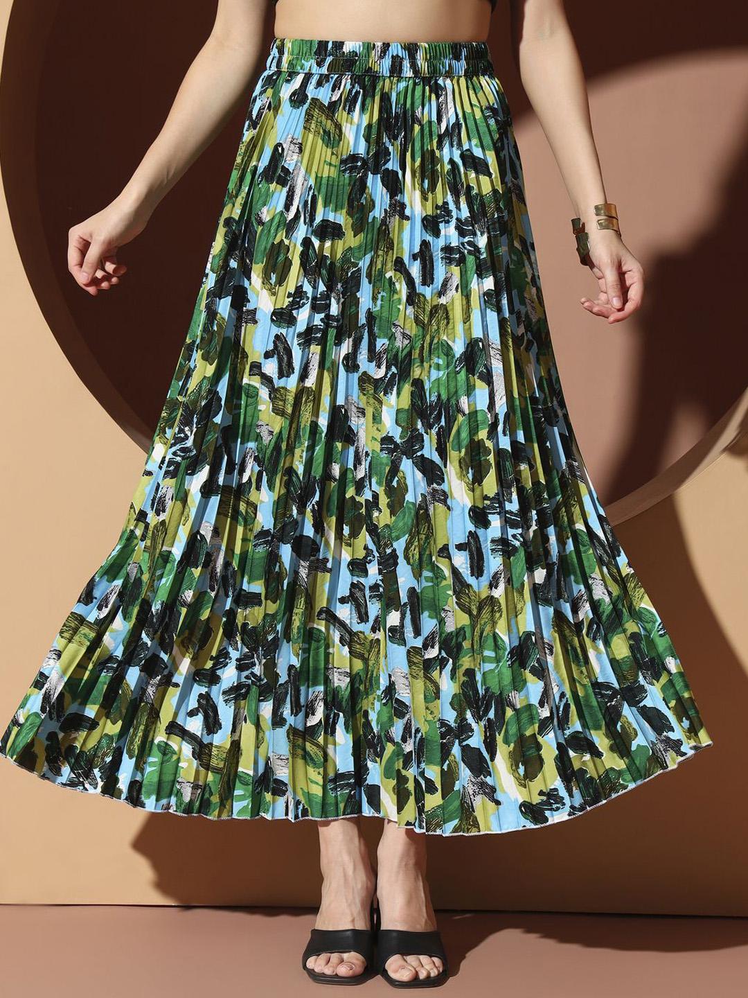 Buy OTABU Abstract Printed A Line Maxi Skirt - Skirts for Women ...