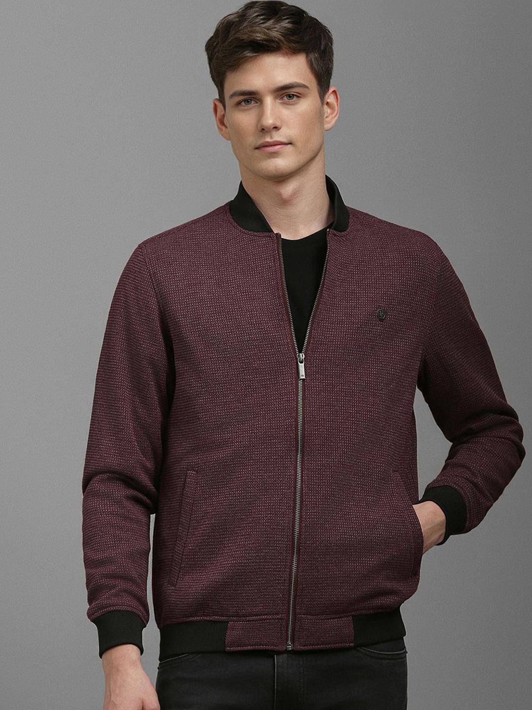 Buy Louis Philippe Self Design Acrylic Open Front Jacket - Jackets for ...
