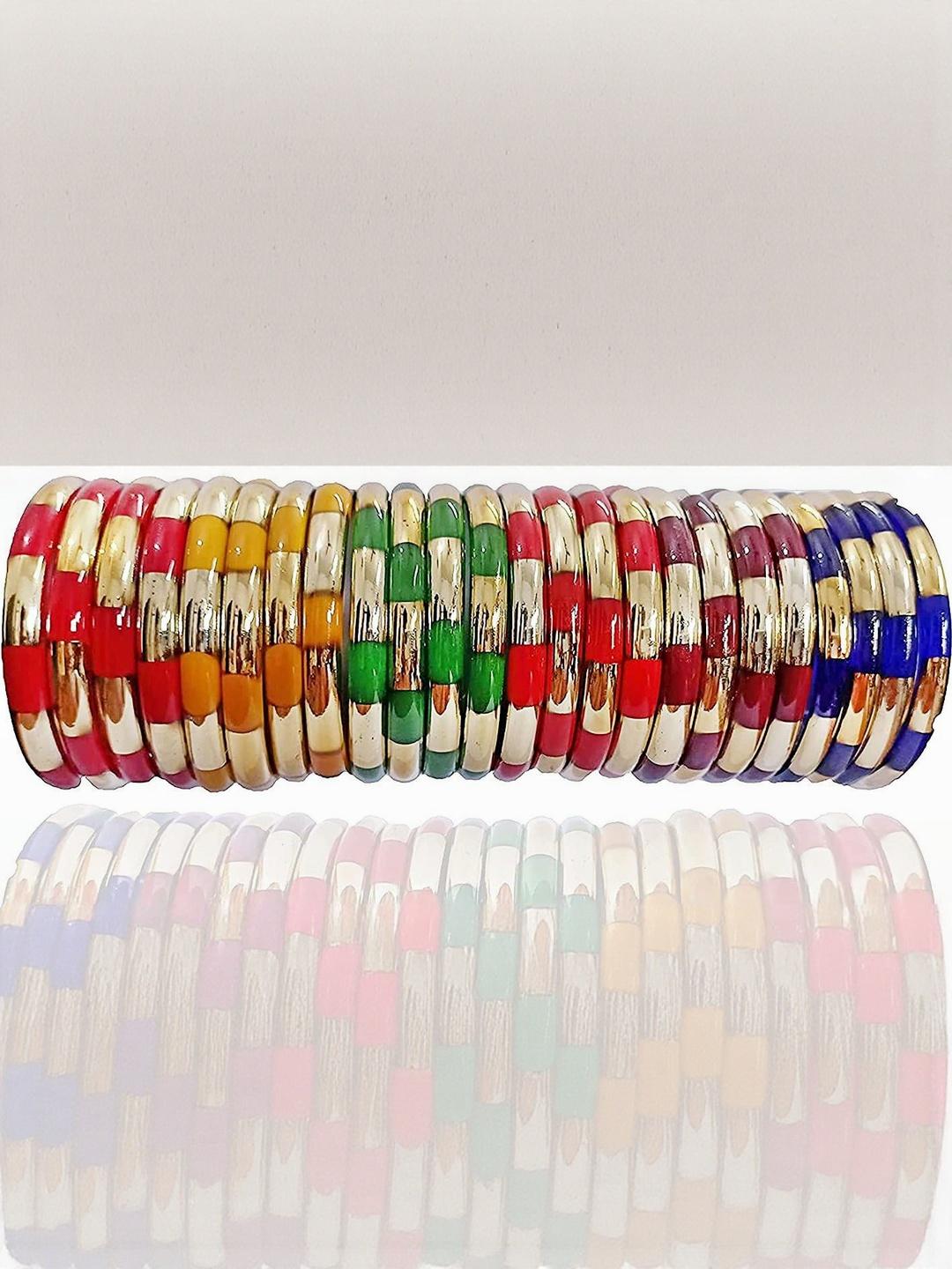 Buy SAVORADE Set Of 24 Gold Plastic Bangle - Bangle for Women 36629137 ...